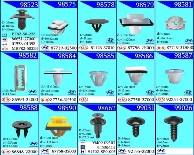 8684822000 Фиксатор подкрылка KIA HYUNDAI | Запчасти на DRIVE2