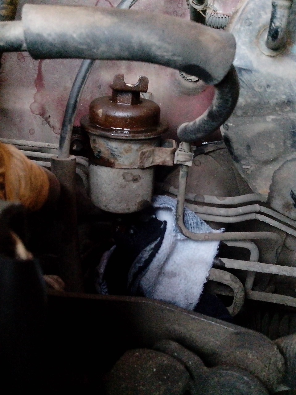 Топливный фильтр. — Hyundai Accent (1G), 1,3 л, 1998 года | расходники ...