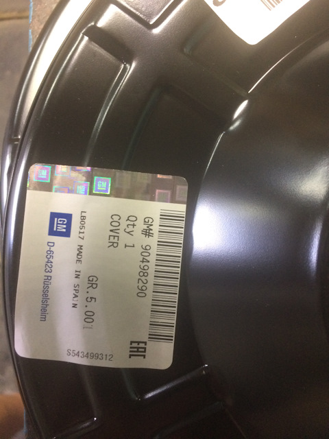 90498290 кожух диска тормозного заднего GM | Запчасти на DRIVE2