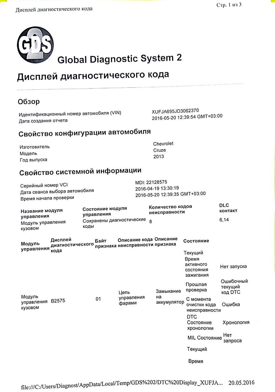 Опять Code 89 — Chevrolet Cruze (1G), 1,8 л, 2013 года | визит на ...