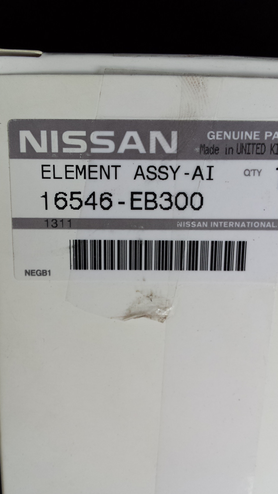 16546EB300 Воздушный фильтр OEM NISSAN INFINITI | Запчасти на DRIVE2