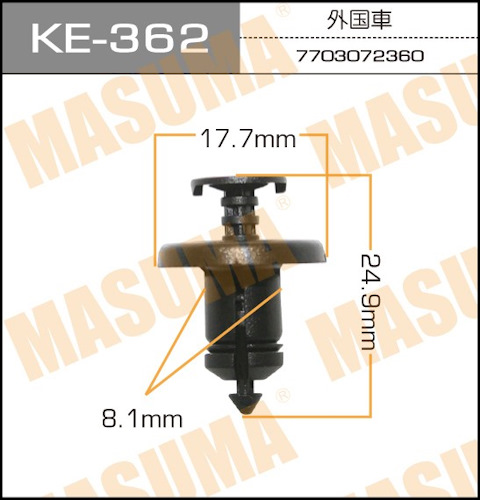7703072360 Пистон LADA Largus/Лада Ларгус крепления бампера (комплект ...