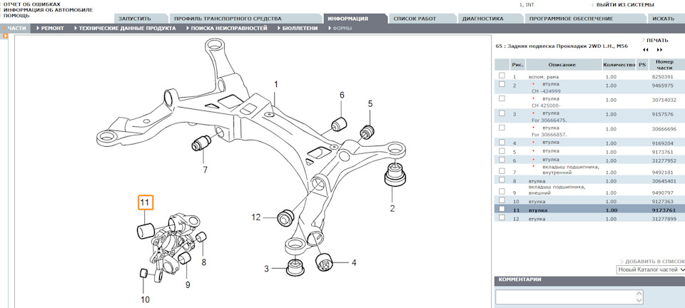 Сайлентблоки задней балки Volvo P2 2WD — Volvo S60 (1G), 2,4 л, 2001 ...