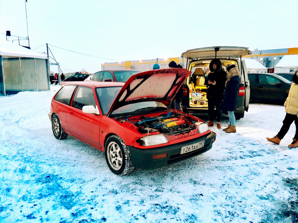 Winter rally-sprint 3 — Honda Civic Hatchback (4G), 1,6 л, 1989 года ...