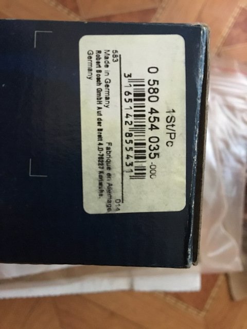 0580454035 Топливный насос BOSCH | Запчасти на DRIVE2