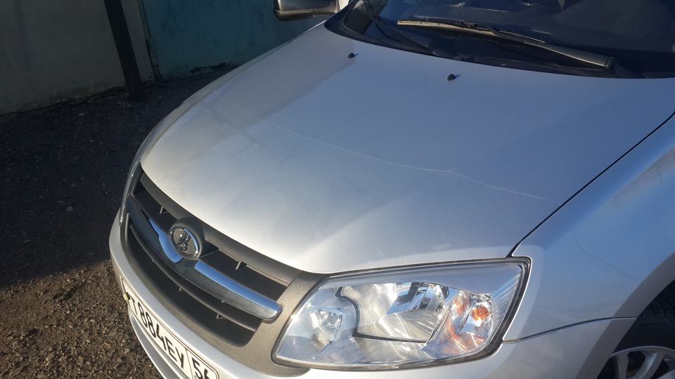 Капот в бронь — Lada Гранта (1G), 1,6 л, 2012 года | стайлинг | DRIVE2