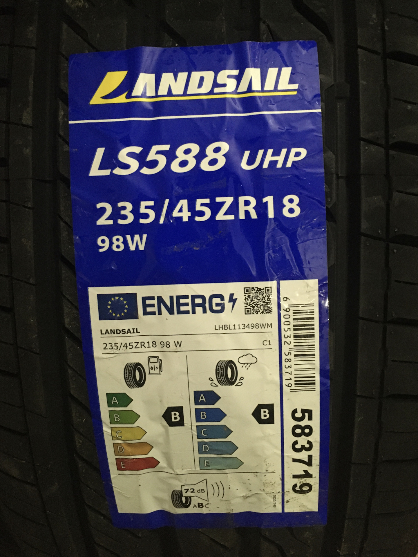 Новые летние шины Landsail LS588 UHP 235/45ZR18 98W — Ford Mondeo IV, 2 л, 2013 года | шины | DRIVE2