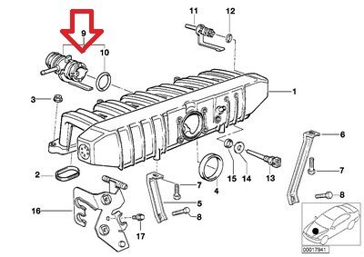 28. Сапун, прокладка клапанной крышки — BMW 3 series (E36), 2,5 л, 1994 ...