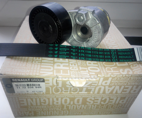 117203694R Комплект ремня привода RENAULT | Запчасти на DRIVE2