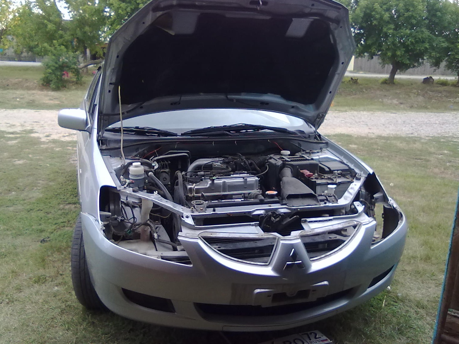 Покраска отражателей передних фар — Mitsubishi Lancer IX, 1,6 л, 2005 ...