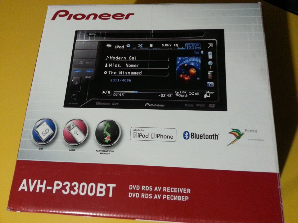 Магнитола Pioneer AVH-P3300BT — Mazda Protege (FH4H), 2 л, 2003 года ...