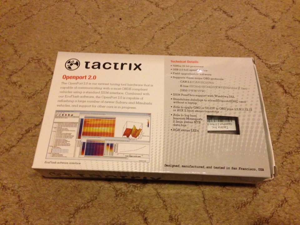 TACTRIX Кабель для OBD2 OpenPort2 — Subaru Forester (SG), 2 л, 2004 ...