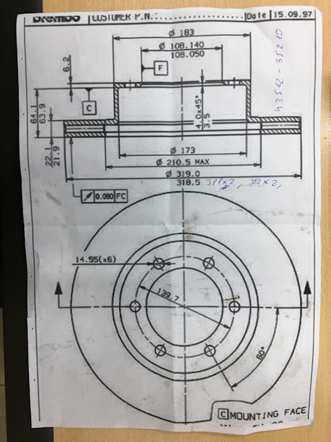 4351235210 ТОРМОЗНОЙ ДИСК TOYOTA 4RUNNER/HILUX SURF/LAND CRUISER PRADO ...