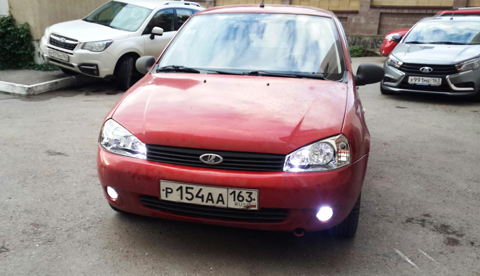 Светодиодные лампы в туманки — Lada Калина седан, 1,6 л, 2006 года ...