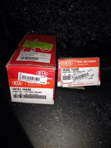 581011HA00 КОМПЛЕКТ ТОРМОЗНЫХ КОЛОДОК С НАКЛАДКАМИ (4ШТ) KIA HYUNDAI ...