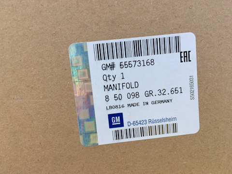 55573168 Впускной коллектор GM | Запчасти на DRIVE2