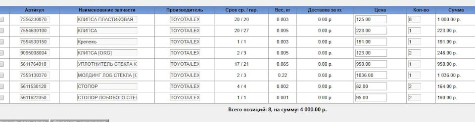 7554630100 TOYOTA LEXUS | Запчасти на DRIVE2