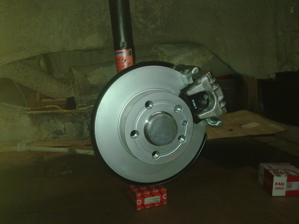 Замена задних тормозов.Переход на двухрядный подшипник. Часть II ...