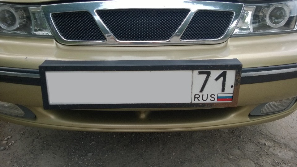 Подномерная рамка — Daewoo Nexia (2G), 1,5 л, 2007 года | тюнинг | DRIVE2