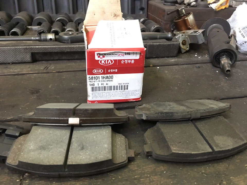 Замена колодок, шаровых опор, опор амортизаторов с подшипниками — KIA ...