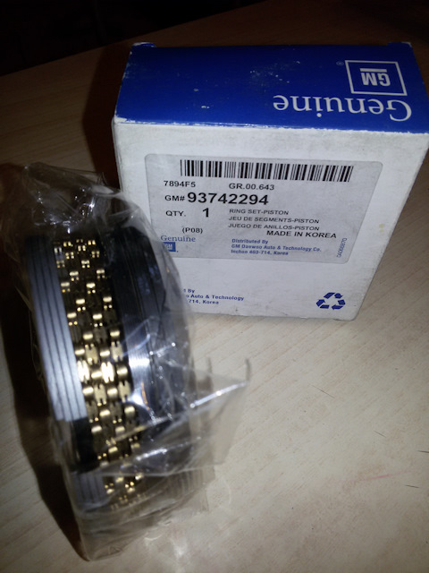 93742294 кольца поршневые 0,25 GM | Запчасти на DRIVE2