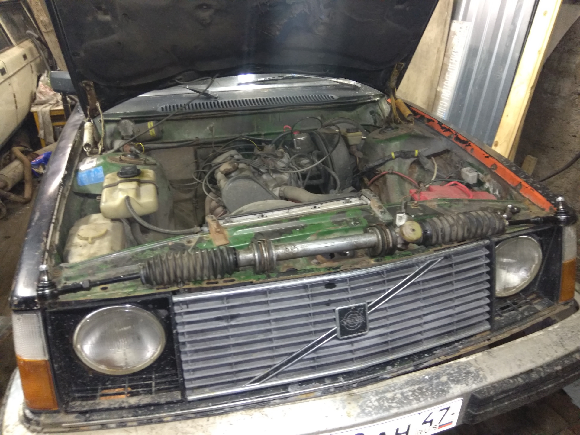 Обслуживание рулевого механизма. — Volvo 244, 2 л, 1976 года | своими ...