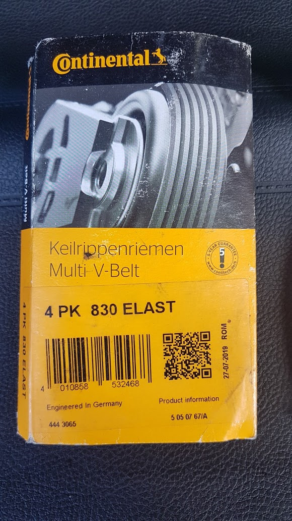 4PK830ELAST Ремень поликлиновой CONTITECH | Запчасти на DRIVE2