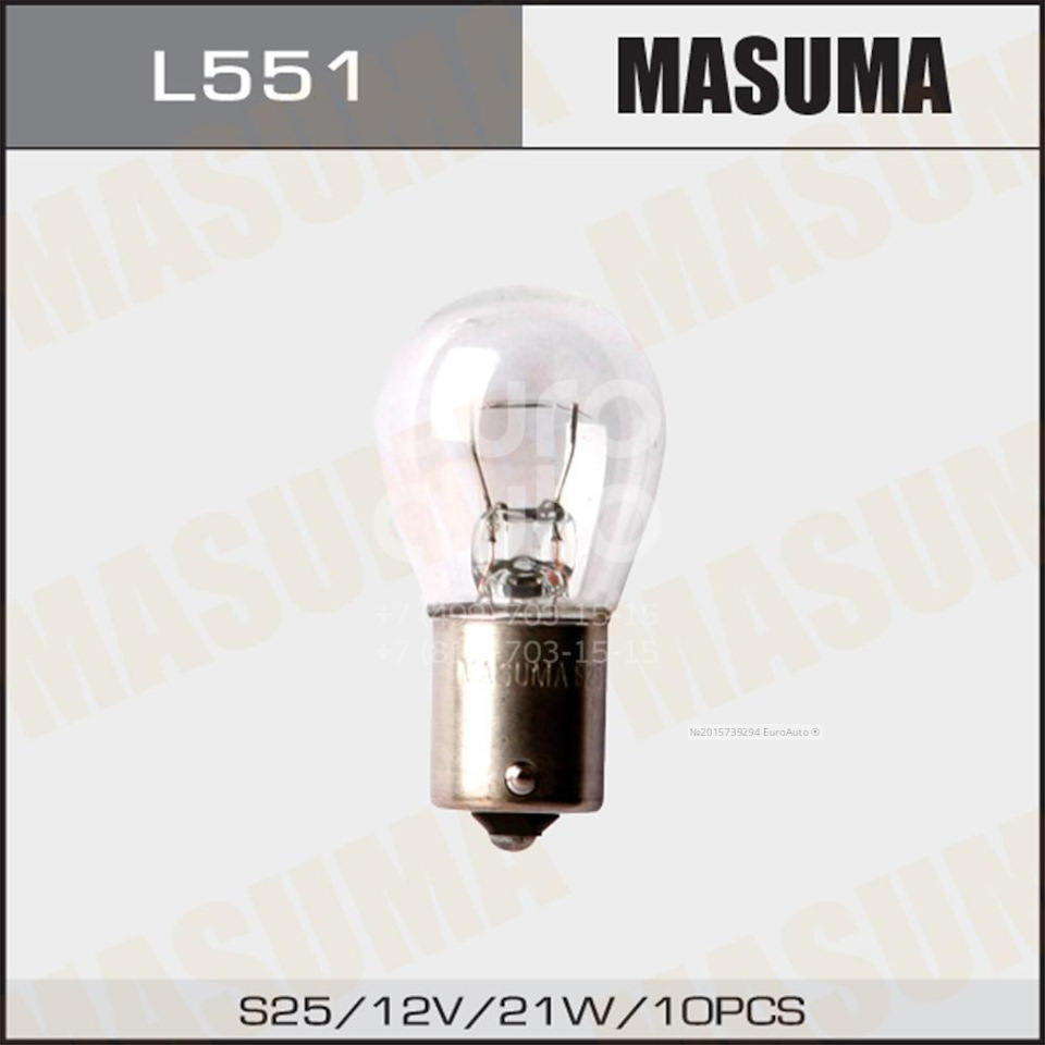 L551 Лампа Masuma S25 12v 21W BA15s MASUMA | Запчасти на DRIVE2