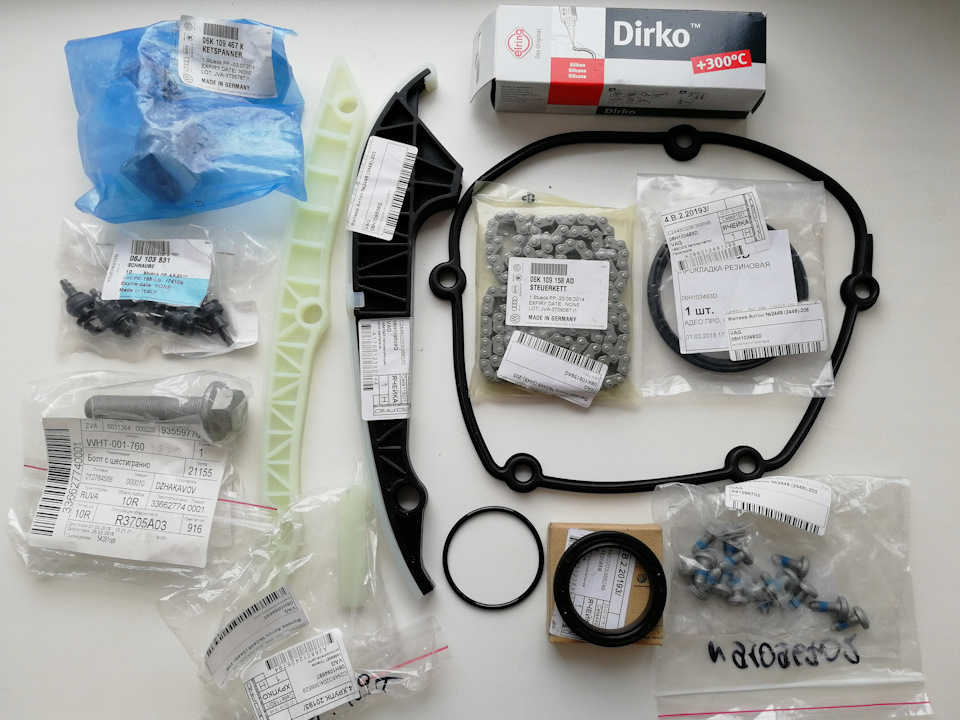 Замена цепи 1.8 Tsi CDAB — Skoda Octavia Scout A5 Mk2, 1,8 л, 2012 года ...