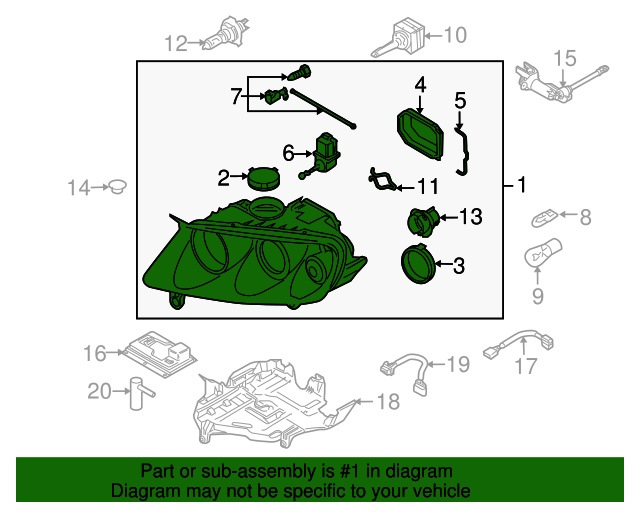 7L6941018BL Фара правая Volkswagen Touareg VAG | Запчасти на DRIVE2