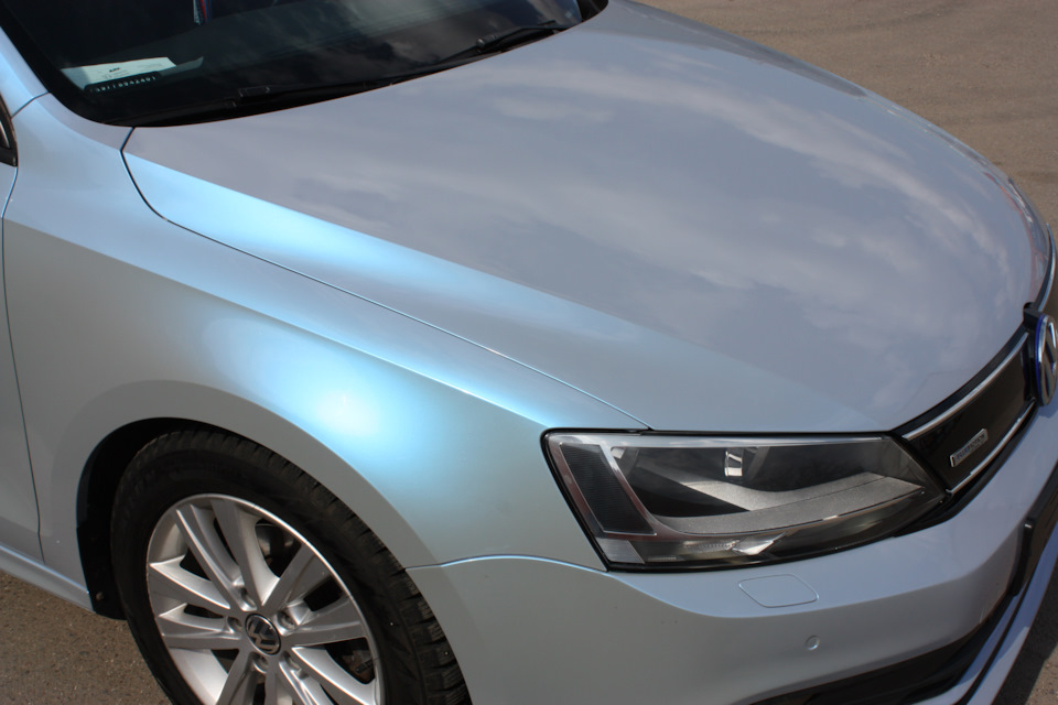 Оклейка Jetta в TeckWrap DS04G Azure Maya Blue — VINYL4YOU на DRIVE2