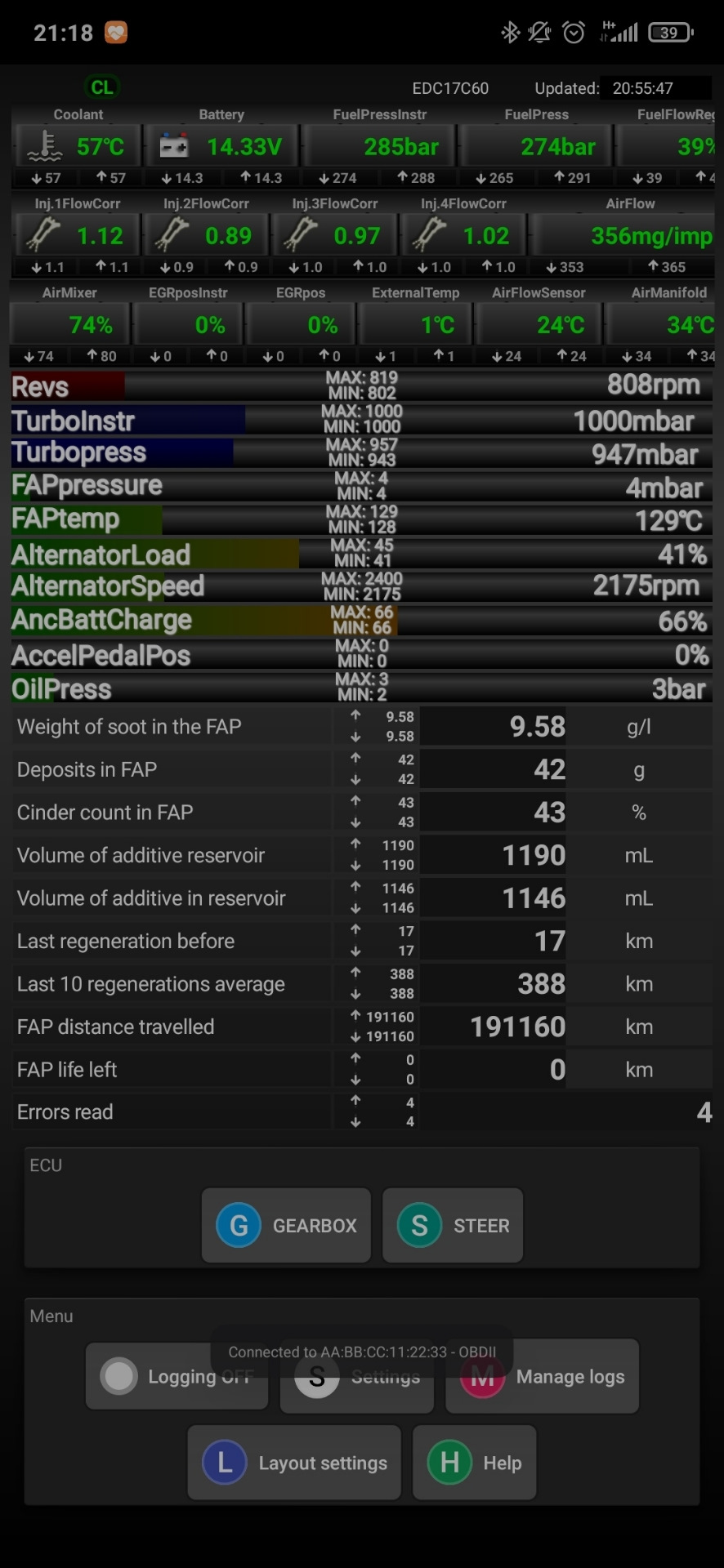 Ошибки по сажевому фильтру (FAP) и насосу Eolys — Citroen DS5, 1,6 л, 2017 года | поломка | DRIVE2