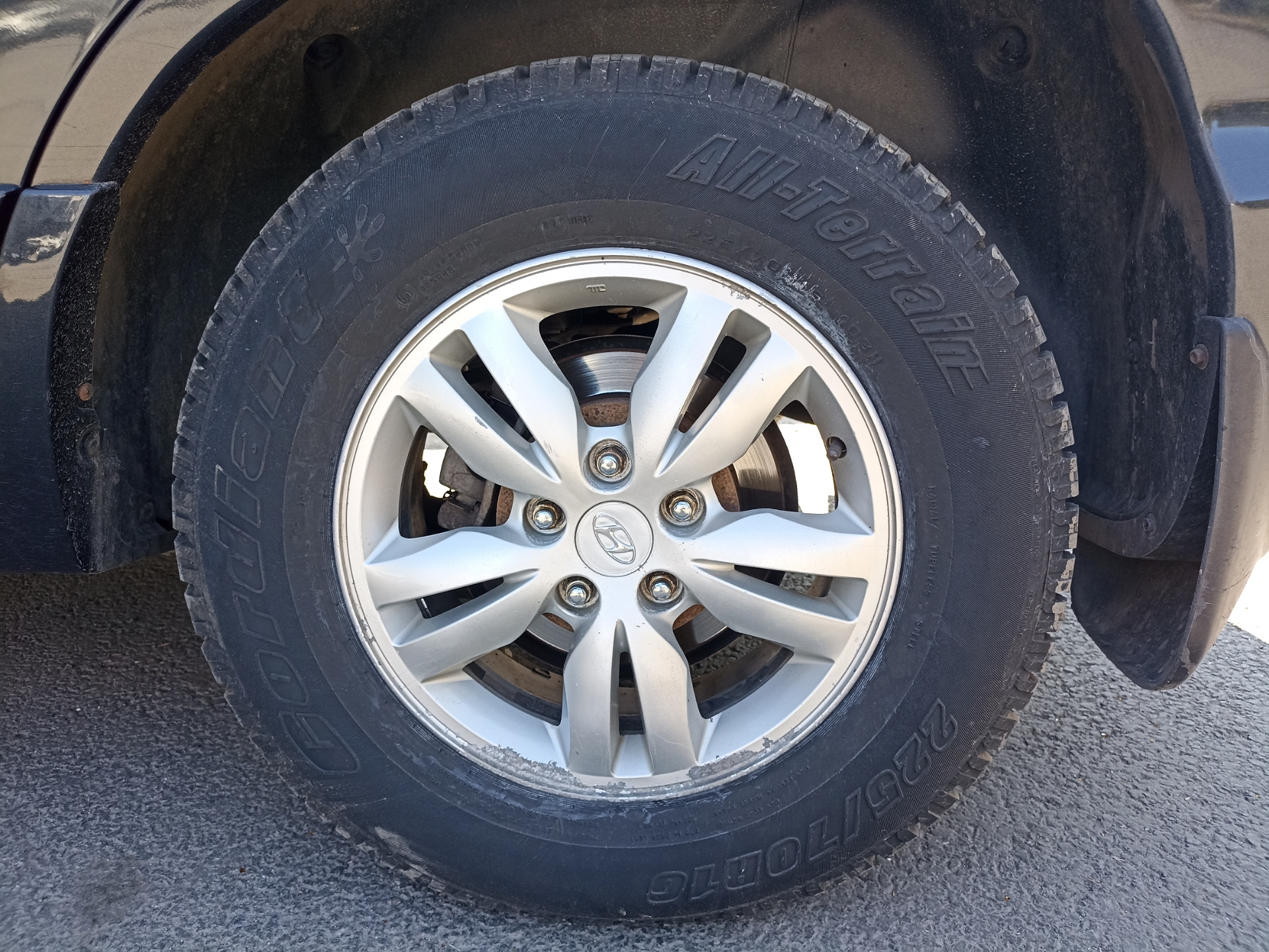 Cordiant All Terrain 225/70 R16 103H — Hyundai Santa Fe (1G), 2,7 л ...