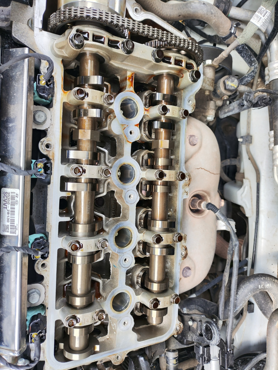 Замена прокладки клапанной крышки. — KIA Rio (3G), 1,6 л, 2015 года ...