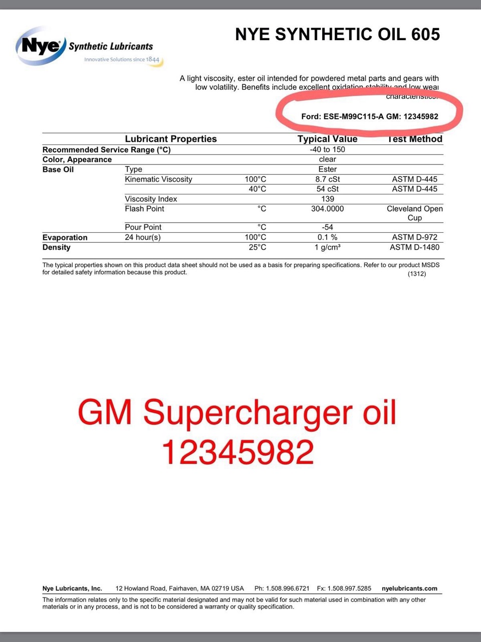 12345982 Acdelco GM Original Equipment Synthetic Supercharger Oil — oz ...