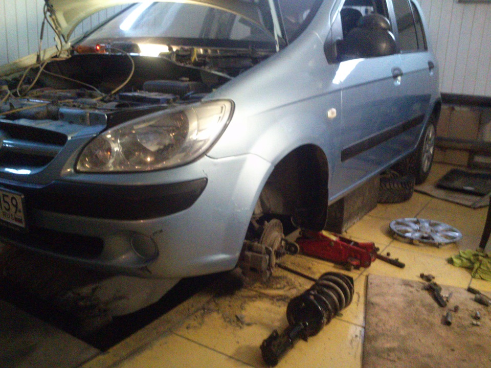 Подвеска — Hyundai Getz, 1,4 л, 2008 года | своими руками | DRIVE2