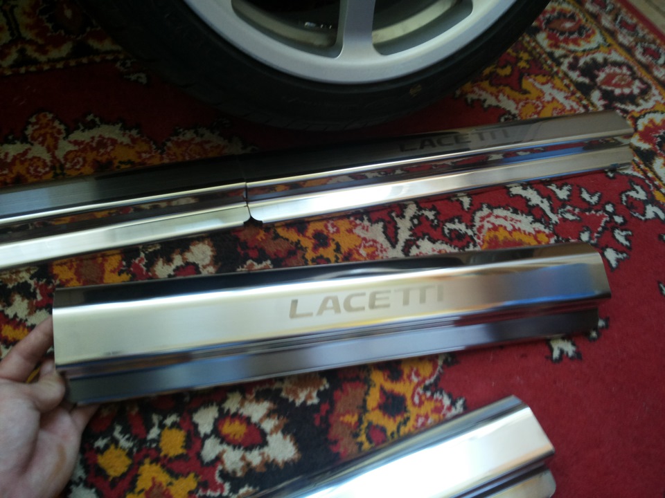 Пороги из полированной нержавеющей стали — Chevrolet Lacetti Sedan, 1,4 ...