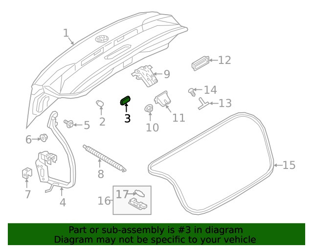N91055001 Заглушка днища кузова 18x45 : многие модели 91- VAG ...