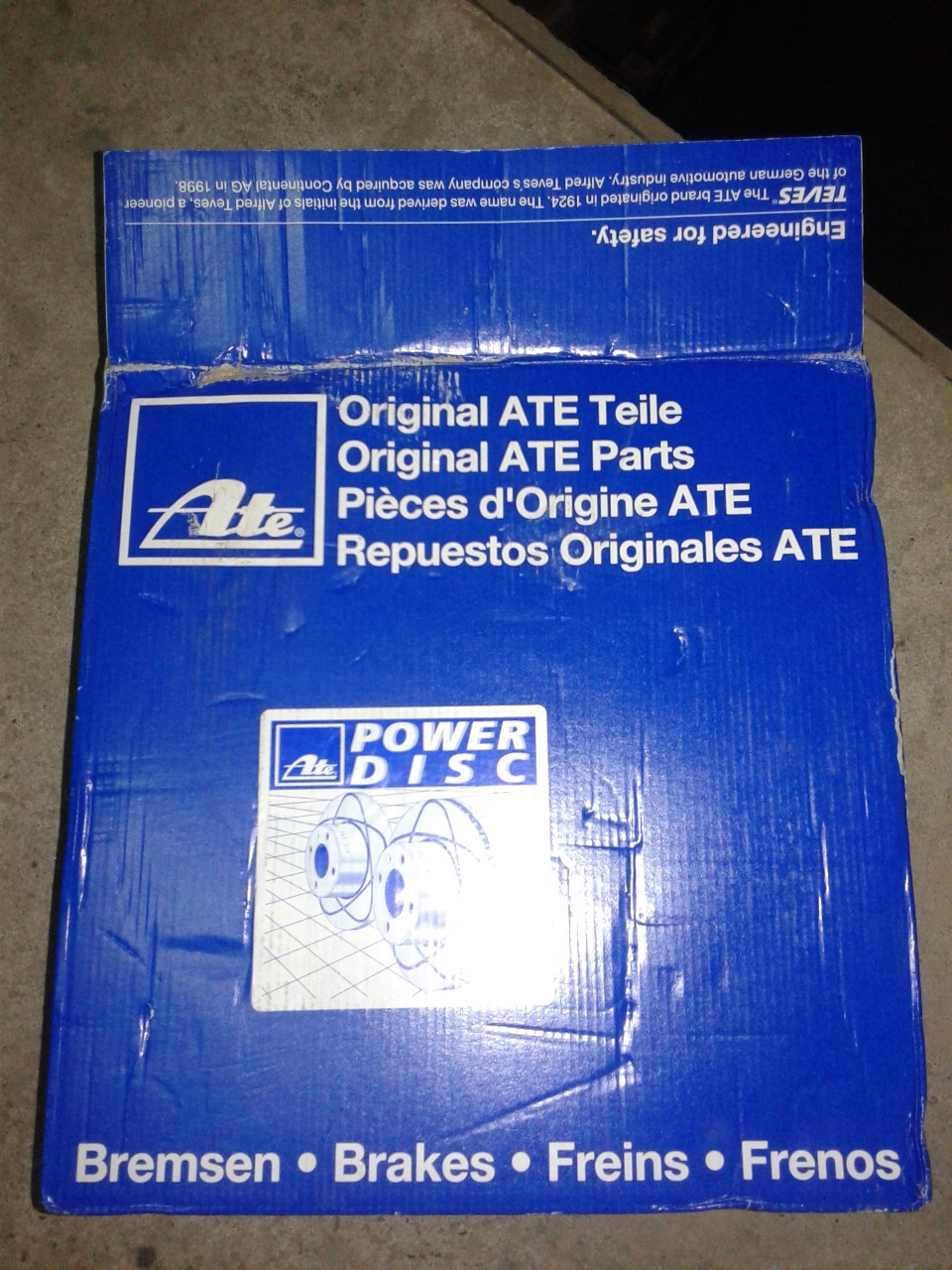 Задние тормоза — ATE Power Disc — BMW X5 (E53), 4,4 л, 2001 года ...