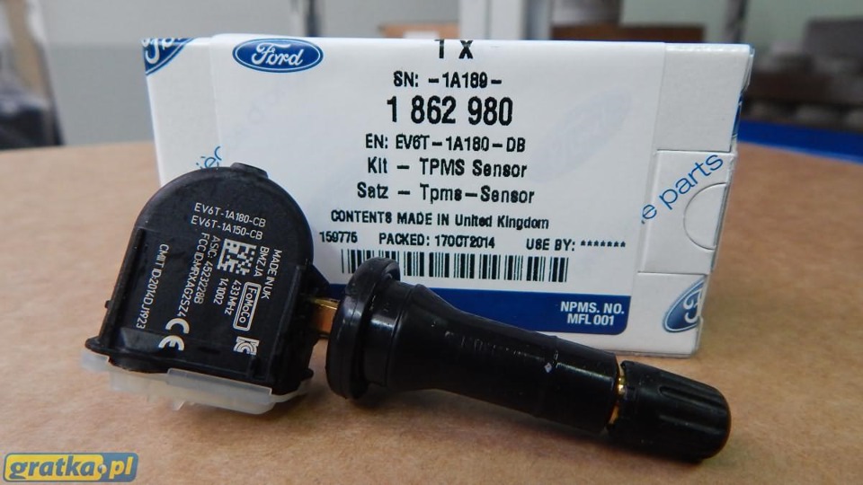 1862980 Датчик давления в шине TPMS FORD Mondeo-5/Focus-3 Ford ...