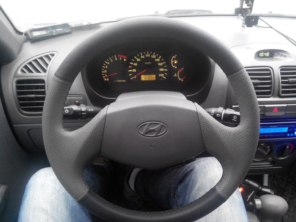 Сделал себе руль))) — Hyundai Accent (2G), 1,5 л, 2008 года ...