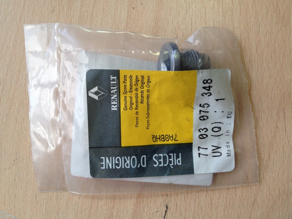 7703075348 Пробка RENAULT | Запчасти на DRIVE2