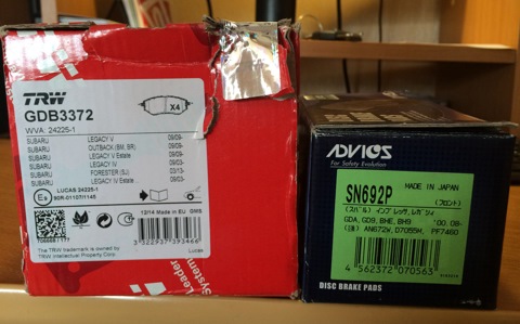 SN692P Передние дисковые колодки ADVICS | Запчасти на DRIVE2