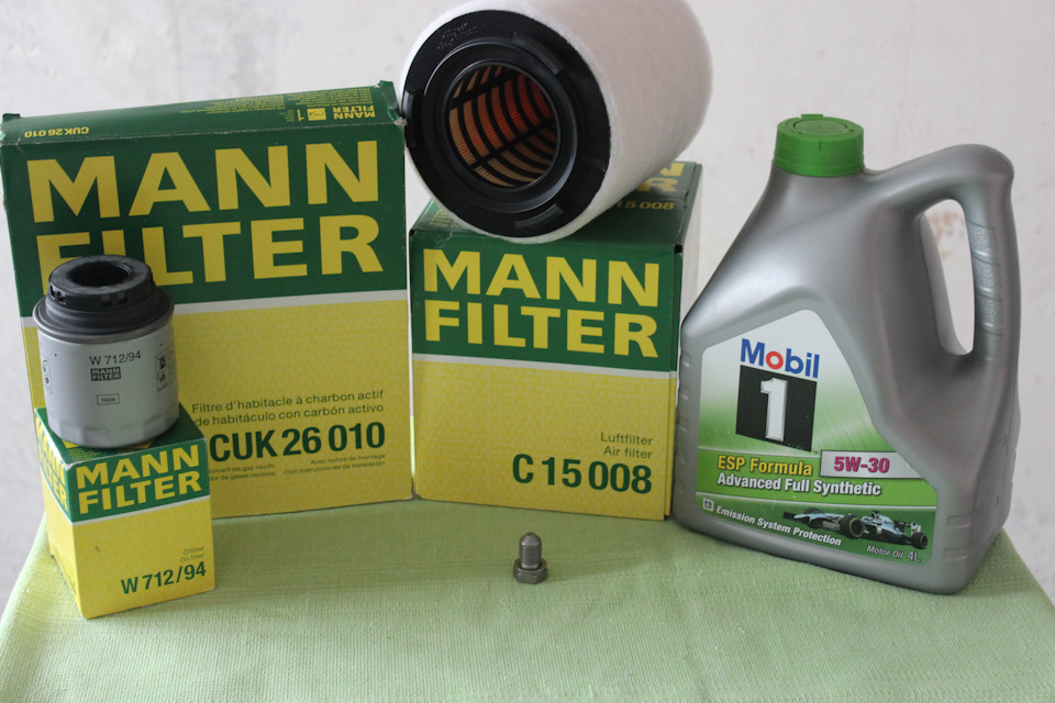 ТО с MANN-FILTER — Skoda Rapid (1G), 1,4 л, 2014 года | плановое ТО ...
