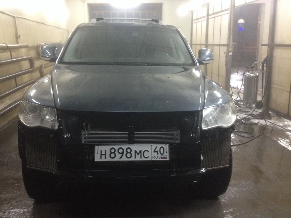 П 18. Мойка интеркуллеров. — Volkswagen Touareg (1G), 3 л, 2007 года ...