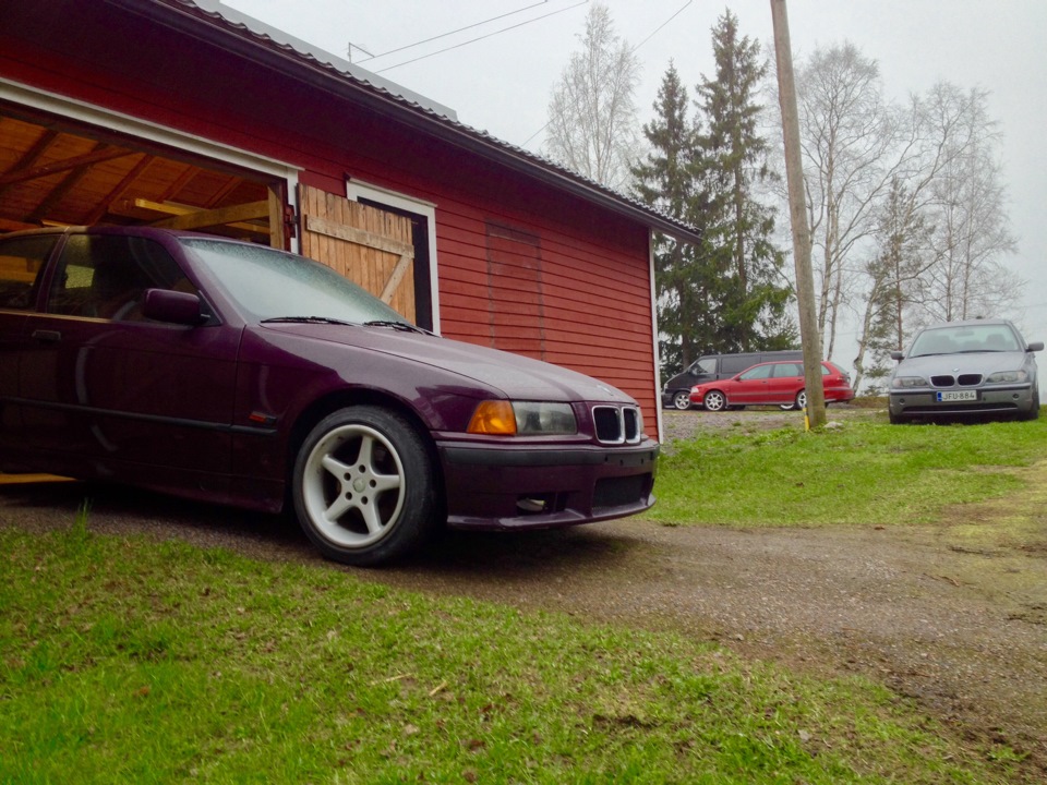 Первый выезд и примерка Racing Dynamics. — BMW 3 series (E36/5), 1,8 л ...