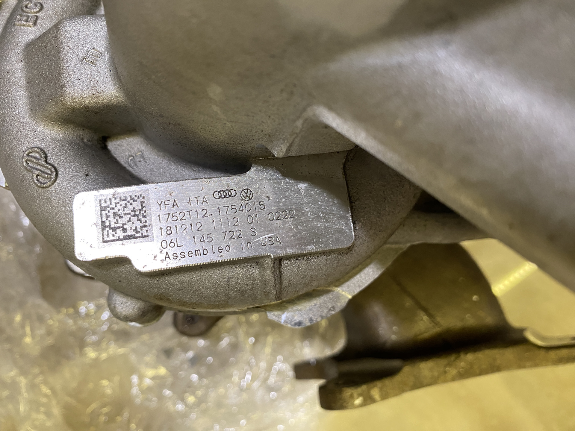 Замена турбины IHI IS 20 — 06l145722S от Q5 FY — Audi Q5 (1G), 2 л ...