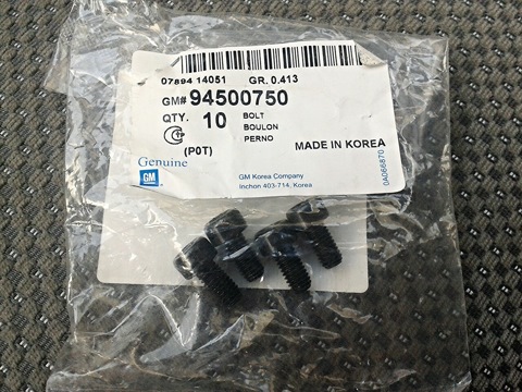 94500750 Болт GM | Запчасти на DRIVE2