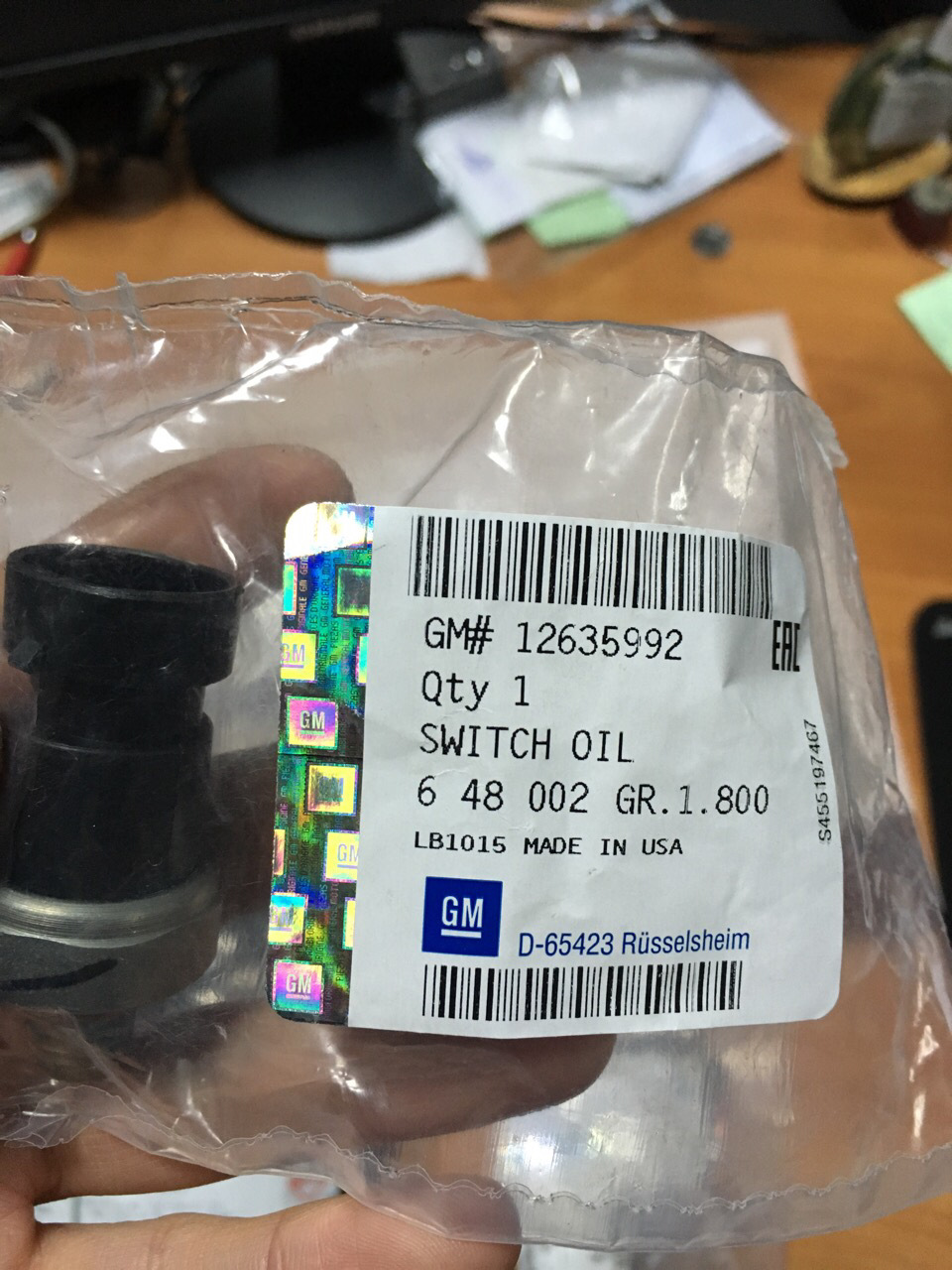 12635992 Датчик давления масла GM | Запчасти на DRIVE2