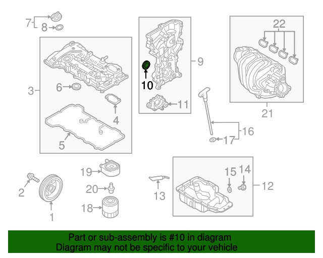 214432E100 Уплотнительное кольцо блока цилиндров KIA HYUNDAI | Запчасти ...